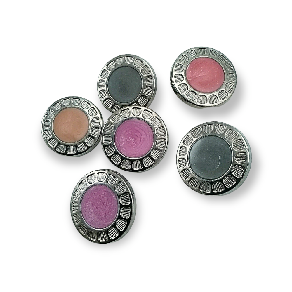 Enamel Shank Button Zamak Metal Edge Pattern 27 mm - 48 L - Metal ...