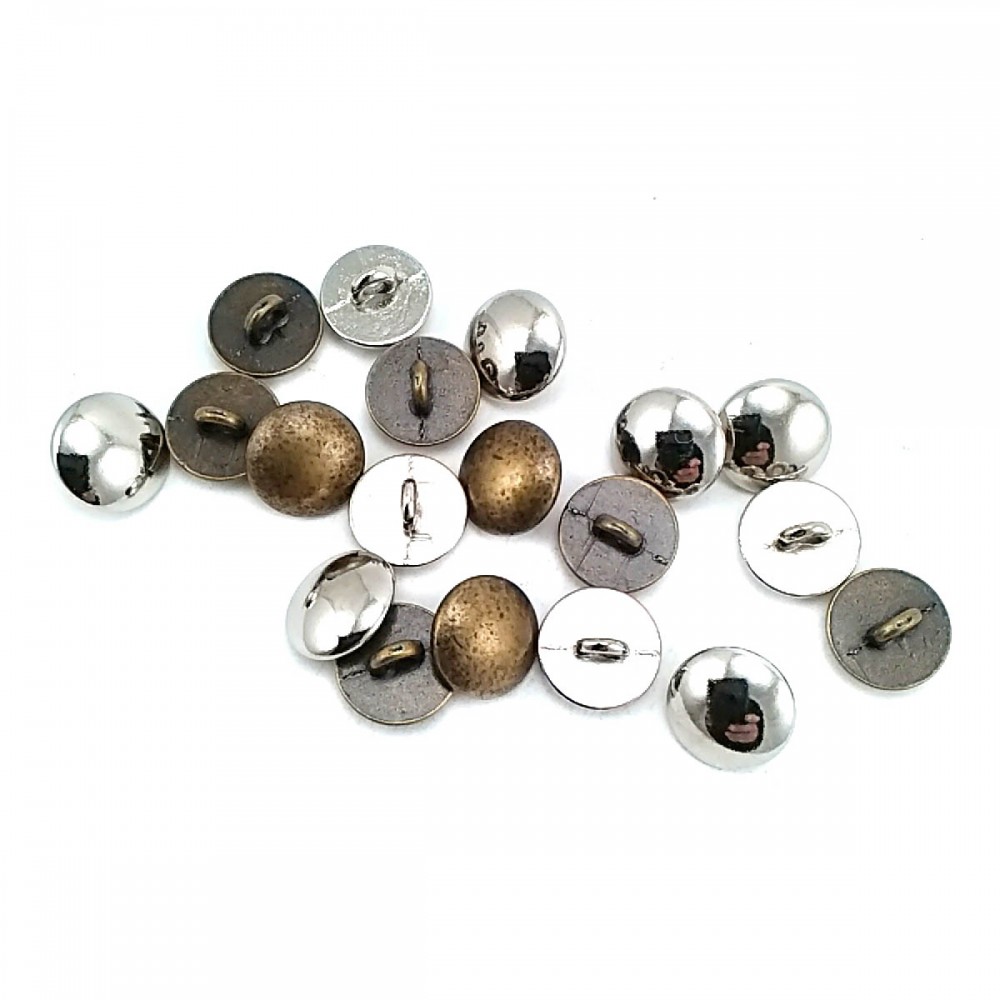 Sade Ayaklı Düğme |Yarım Küre Tasarımlı 8 mm - 13 boy Metal Ayaklı Düğme