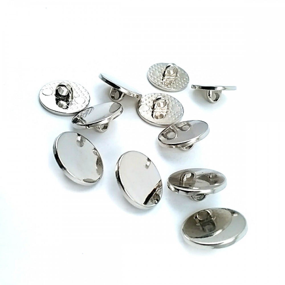 Metal Düğme | Düz 15 mm - 24 boy Ayaklı Metal Düğme