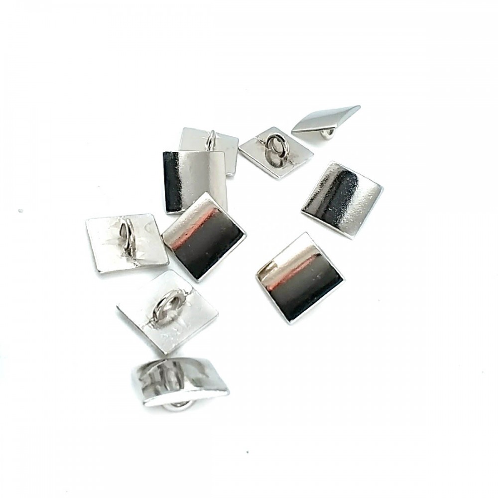 Simple Footed button zamak 12 x 12 mm | Footed Button Types