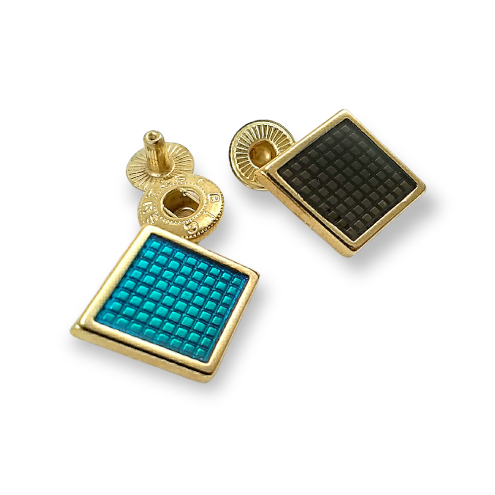 Transparent Enamel Aesthetic Coat Snap Fasteners Button 16 x 16 mm