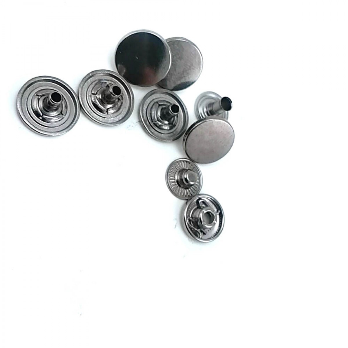 Flat Coin Shape Snap Fasteners Button 13 mm - 22 L