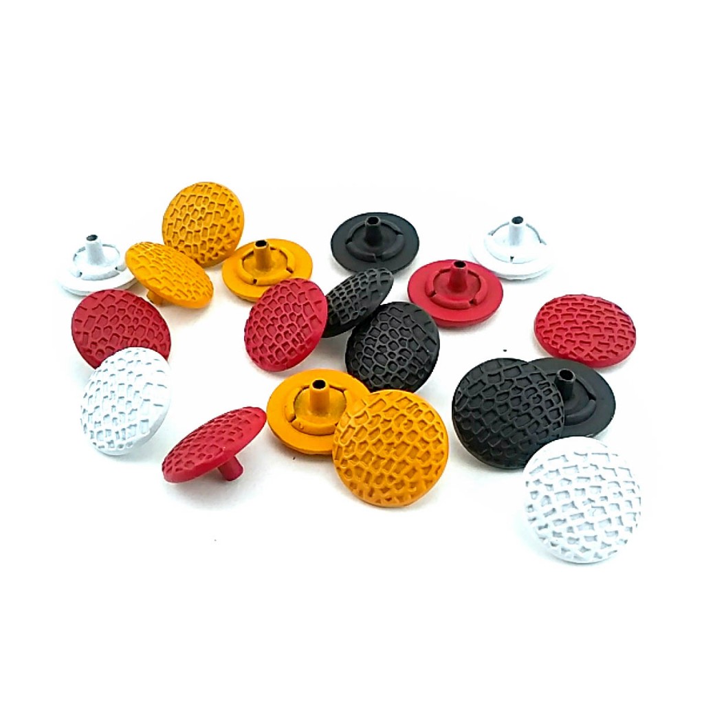 Plain Painted Snap Fasteners Button Honeycomb Pattern 17 mm 28 L