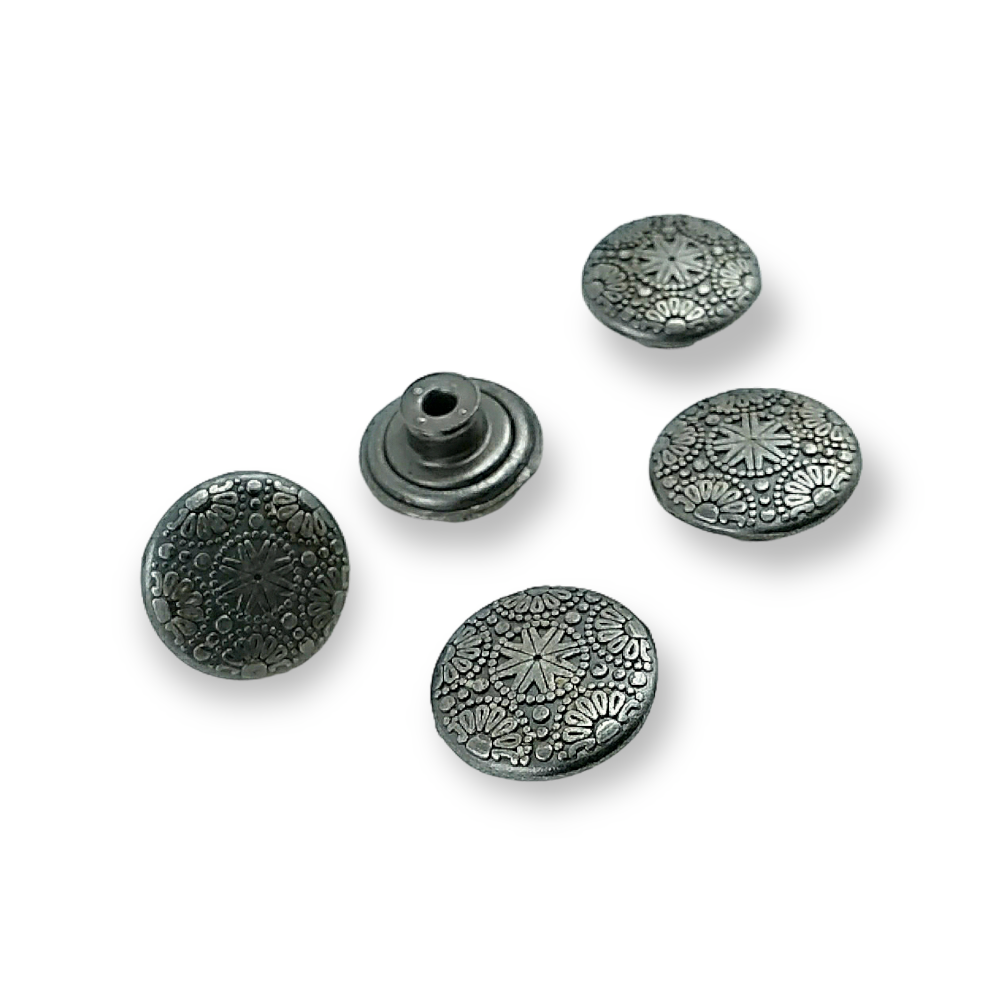 Jeans Buttons - Jeans Button Motif Patterned Snap Button 16 mm 26 L
