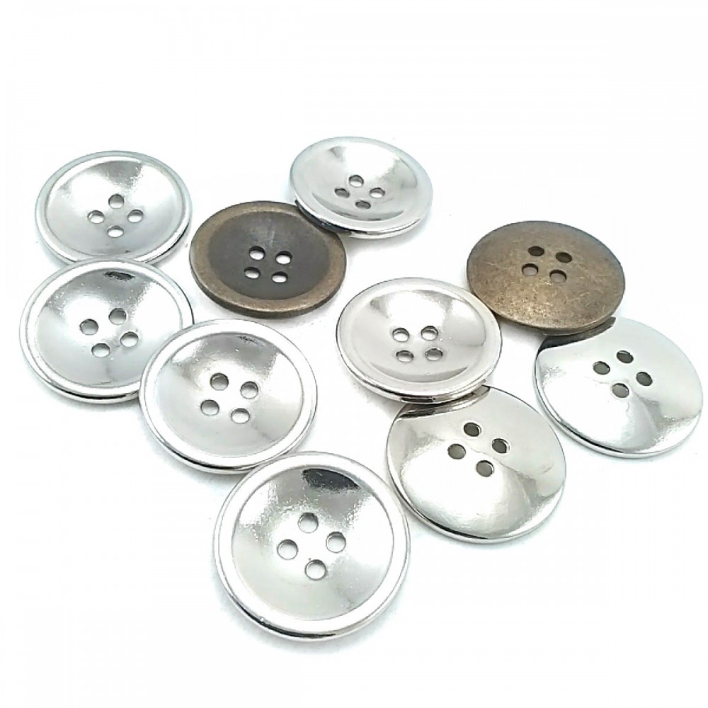 Kaban Düğme Modelleri | Dört Delikli 25 mm Metal Düğme E 1869