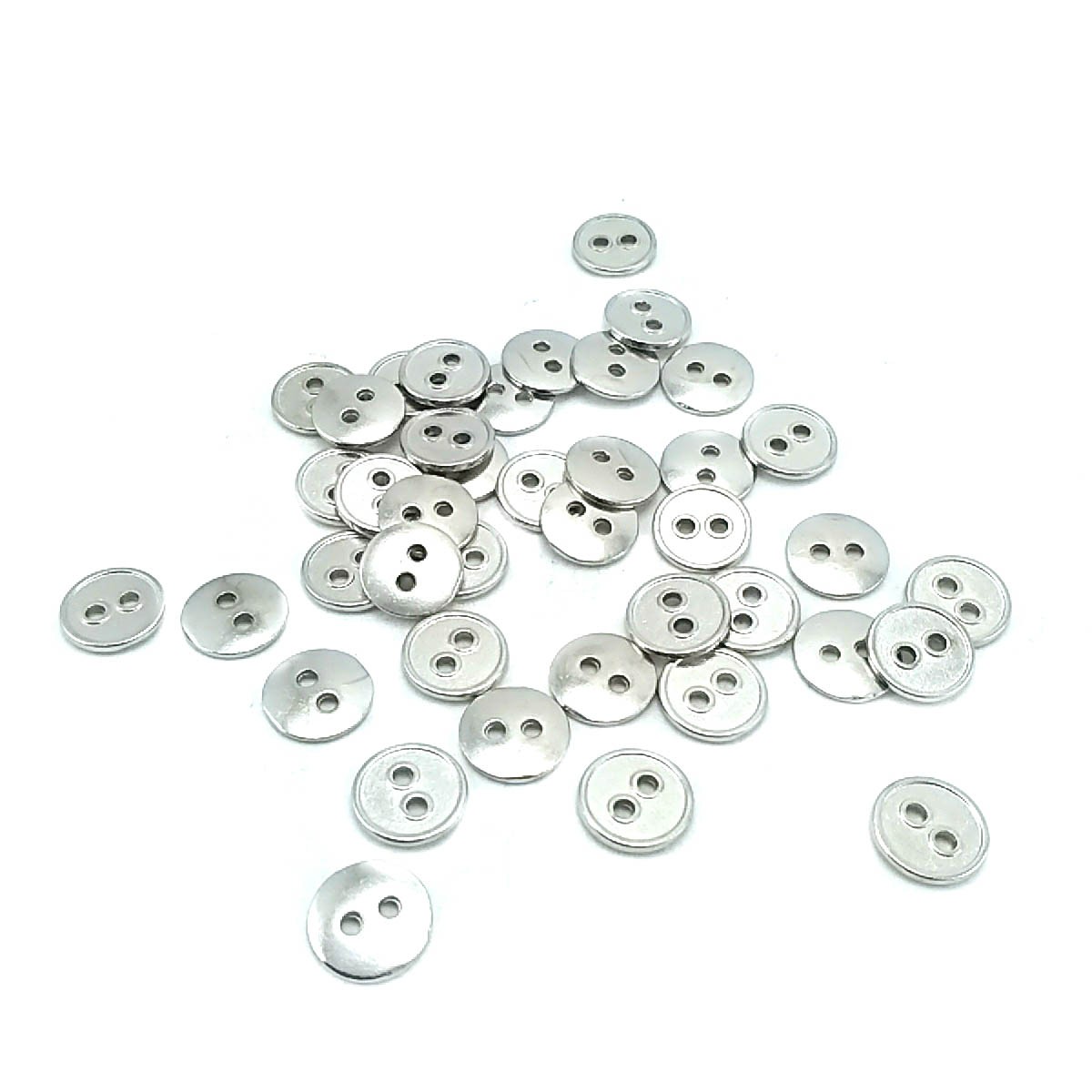 Metal Button | 10 mm Metal Strut Button with Two Holes