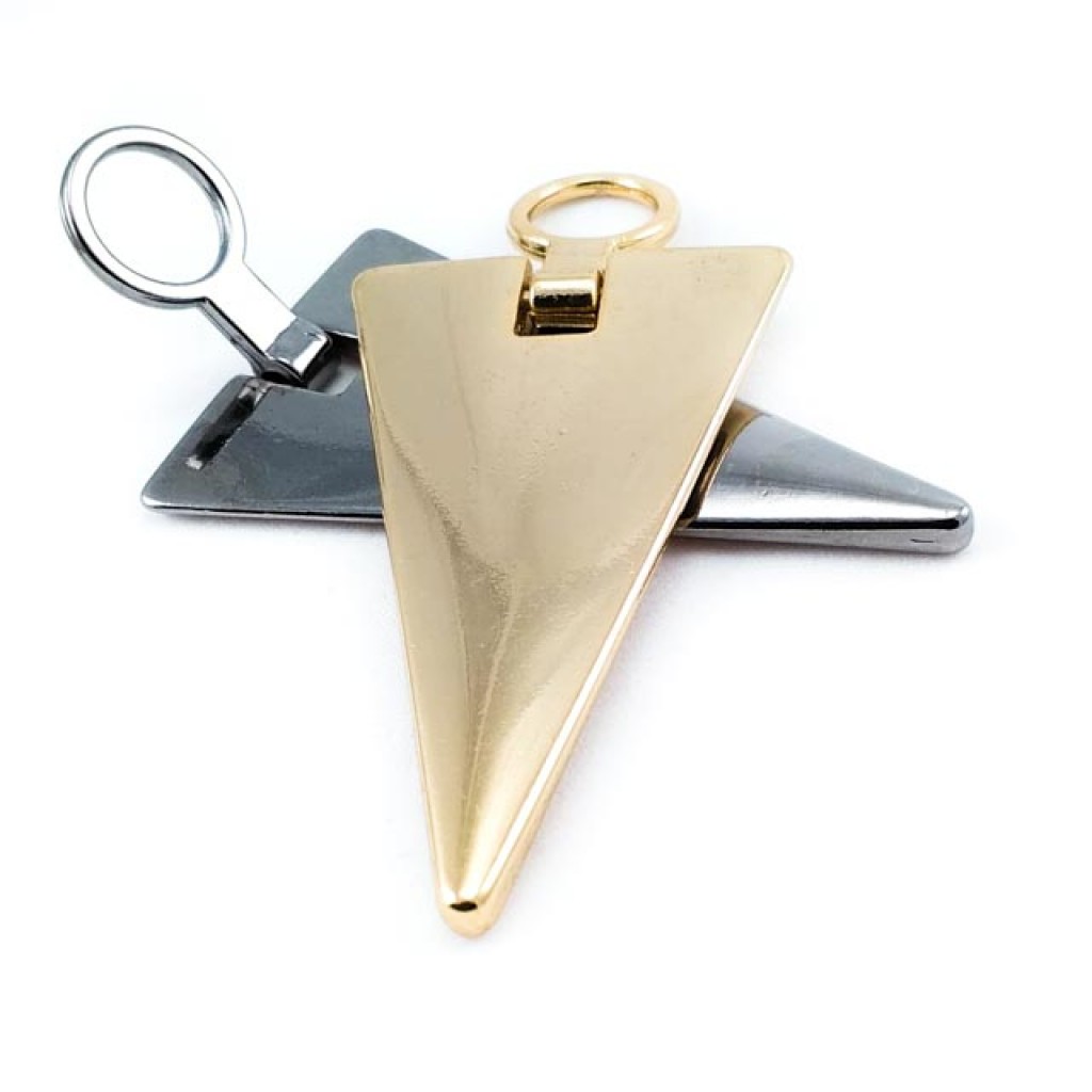 Zipper Pullers - Stylish Triangle Design 62 mm - Zinc Pull Handles