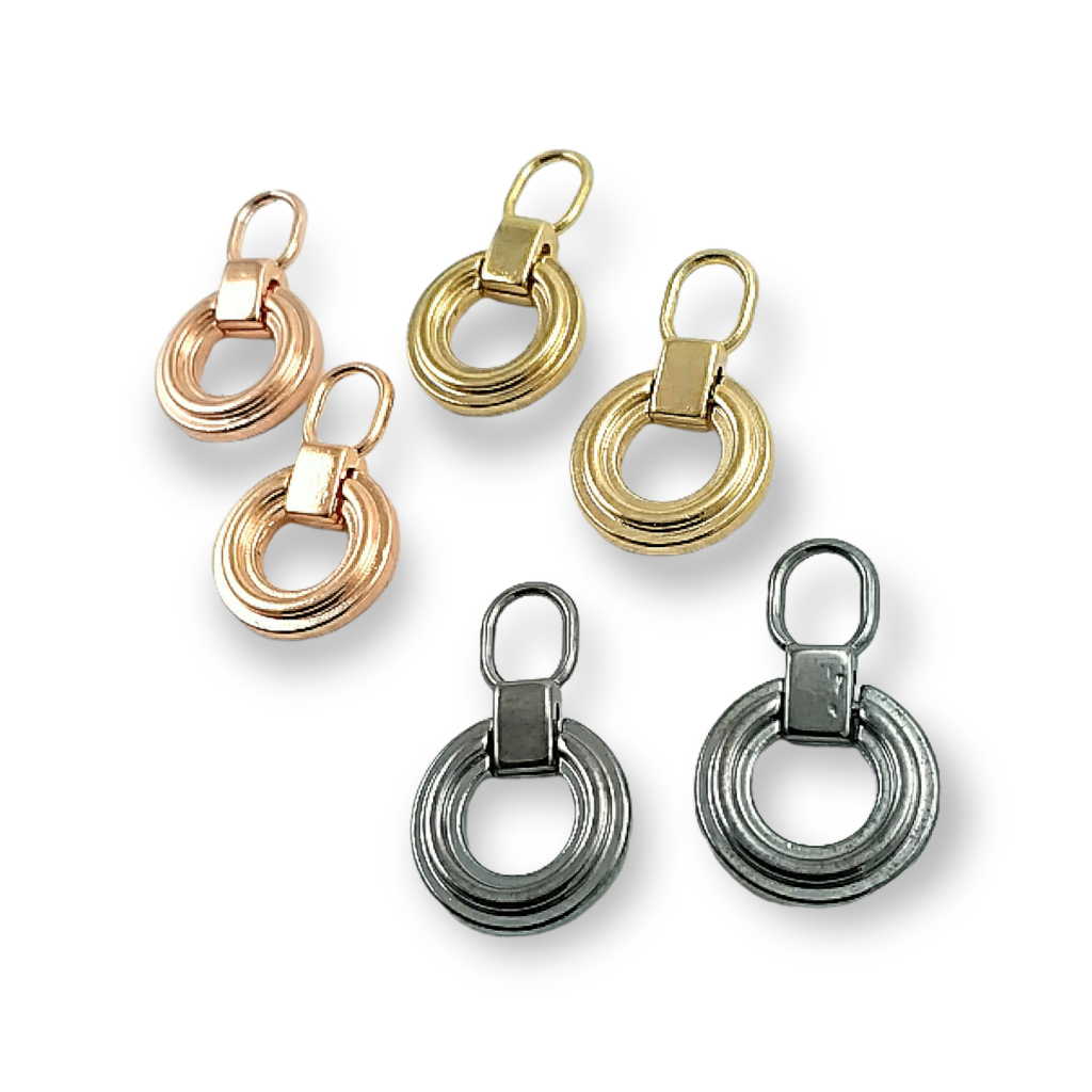 Zipper Pulls - Zipper Pull Ring Shape 15 mm