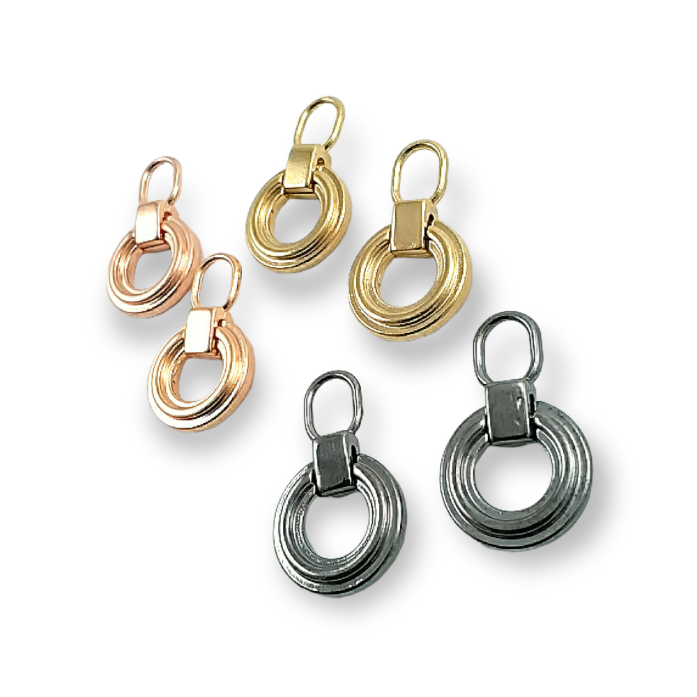 Zipper Pulls - Zipper Pull Ring Shape 15 mm