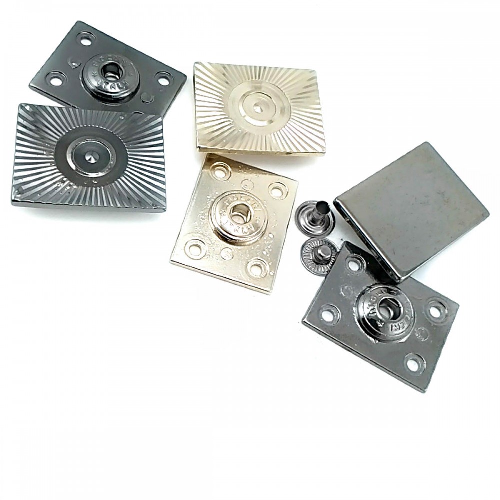 Outerwear Patterned Rectangular Snap Button 32 x 25 mm | Snap Button ...