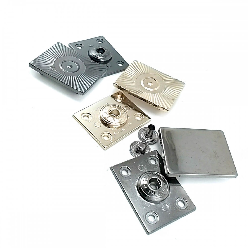 Outerwear Patterned Rectangular Snap Button 32 x 25 mm | Snap Button ...