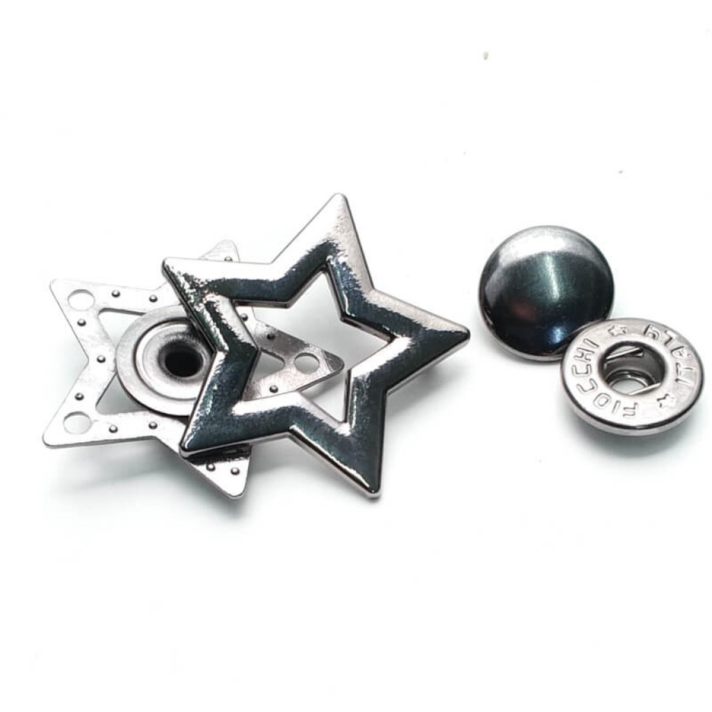 Snap Button Star Shape 40 mm - Snap Button Manufacturing