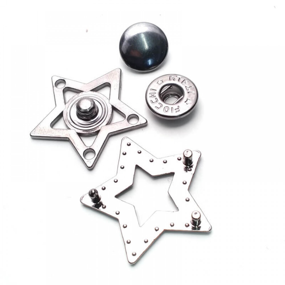 Coat Snap Star Shape Snap Button 25 mm - Star Shaped Button Button Types