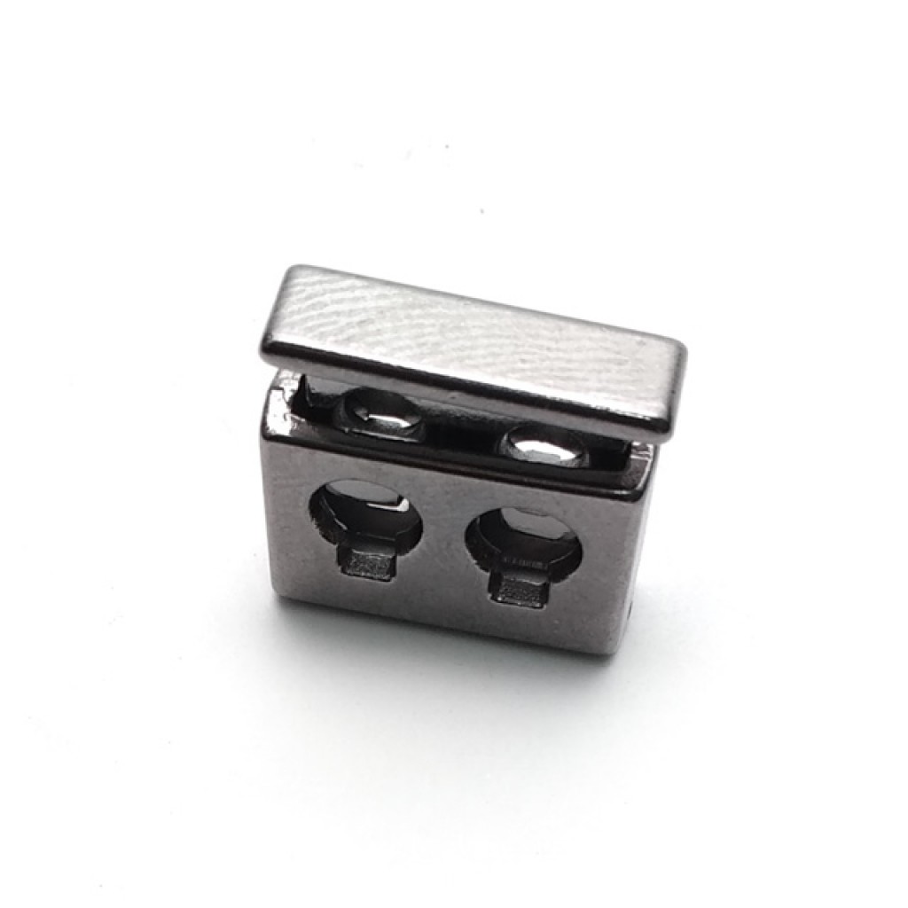 Cord Lock, Metal Stopper 16 mm 2 Hole Square Shape - Metal Stopper ...