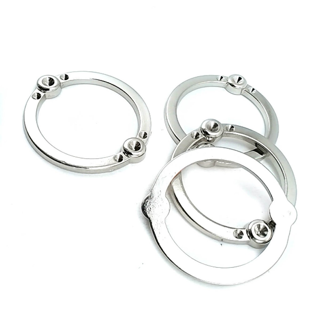 Metal Rings | Metal Ring Buckle 3,6 cm | Metal Stone & Enamel Ring ...